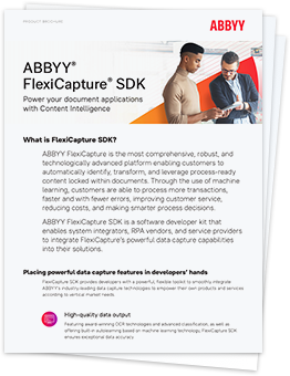 Data extraction from Forms, Invoices, Documents via ABBYY FlexiCapture SDK
